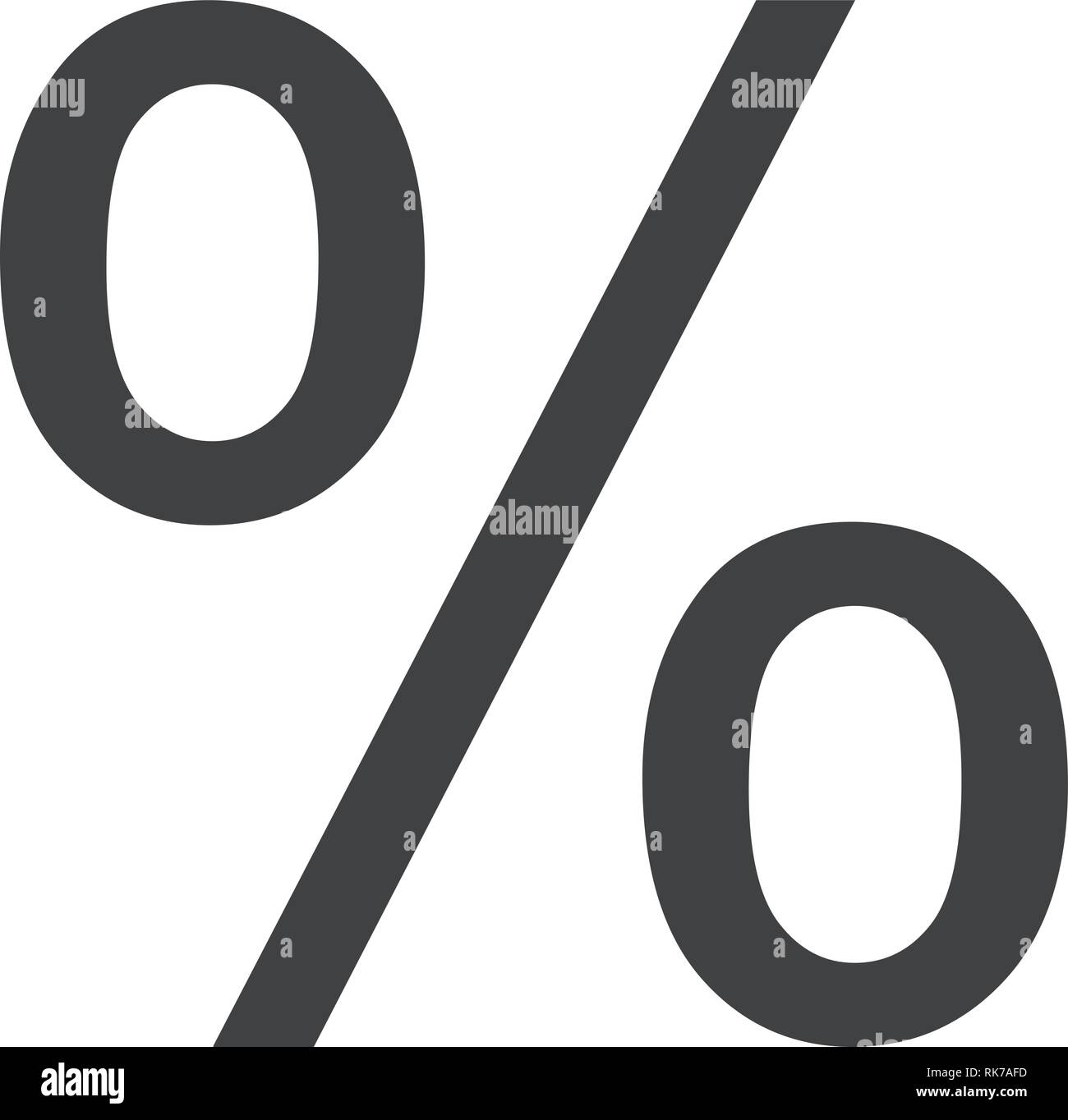 Percent vector icon isolated. Percentage sign, symbol Stock Vector ...