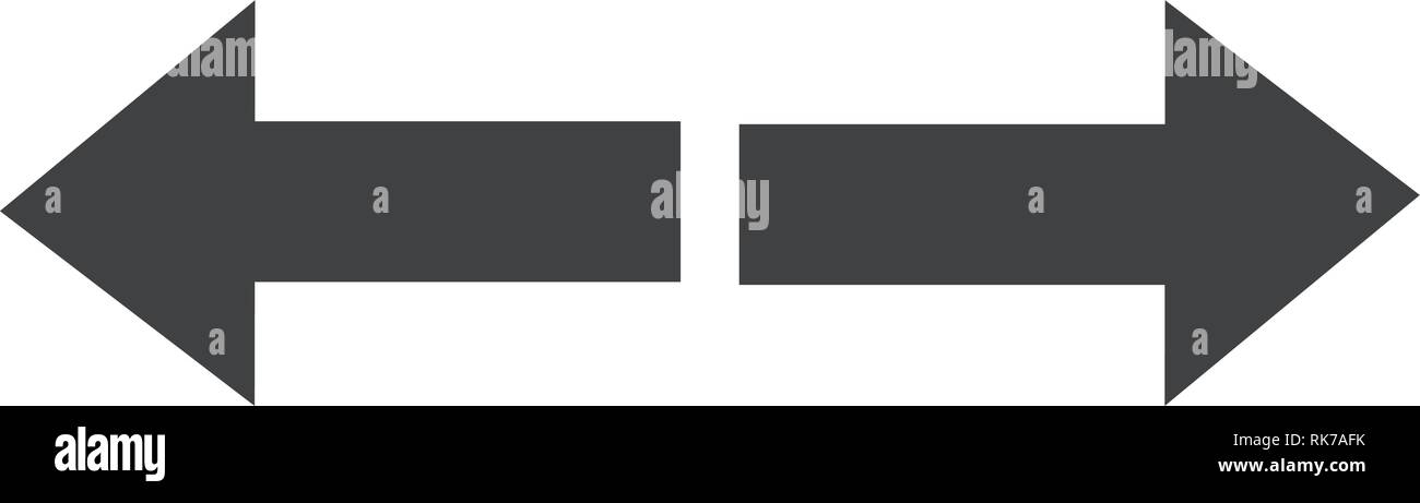 Left and right arrows vector icon simple flat design Stock Vector Image ...