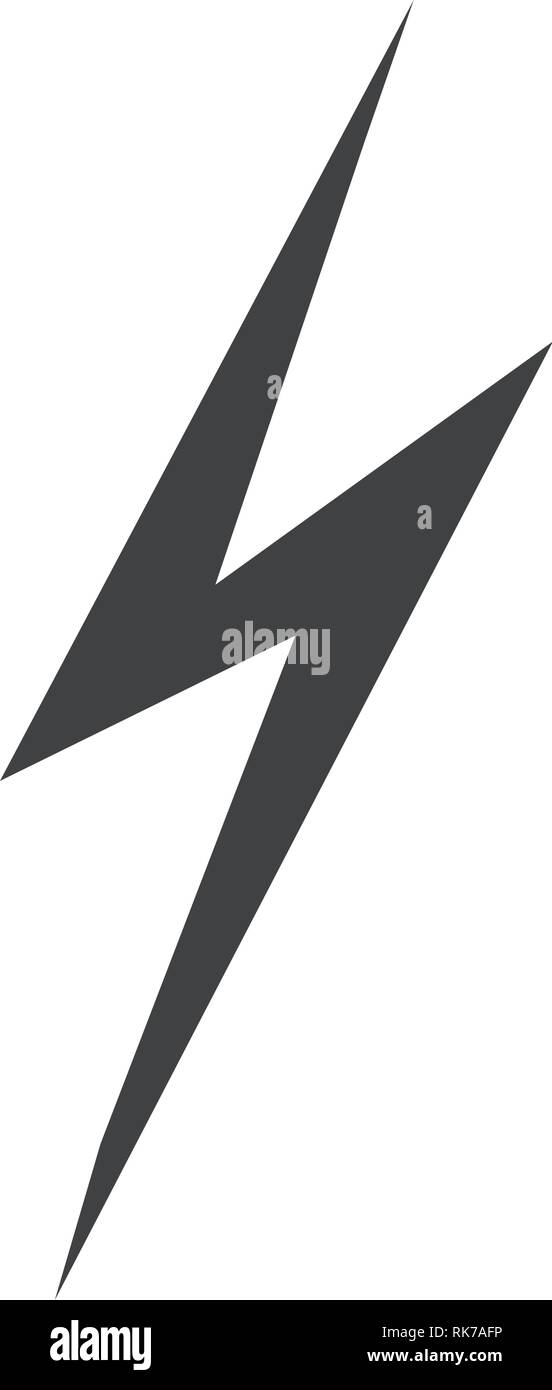 Vector icon lightning sign, symbol isolated Stock Vector Image & Art ...