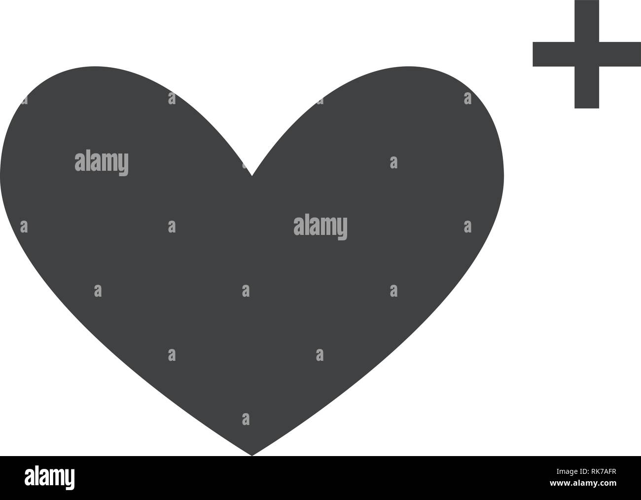 Heart outline symbol plus sign hi-res stock photography and images - Alamy