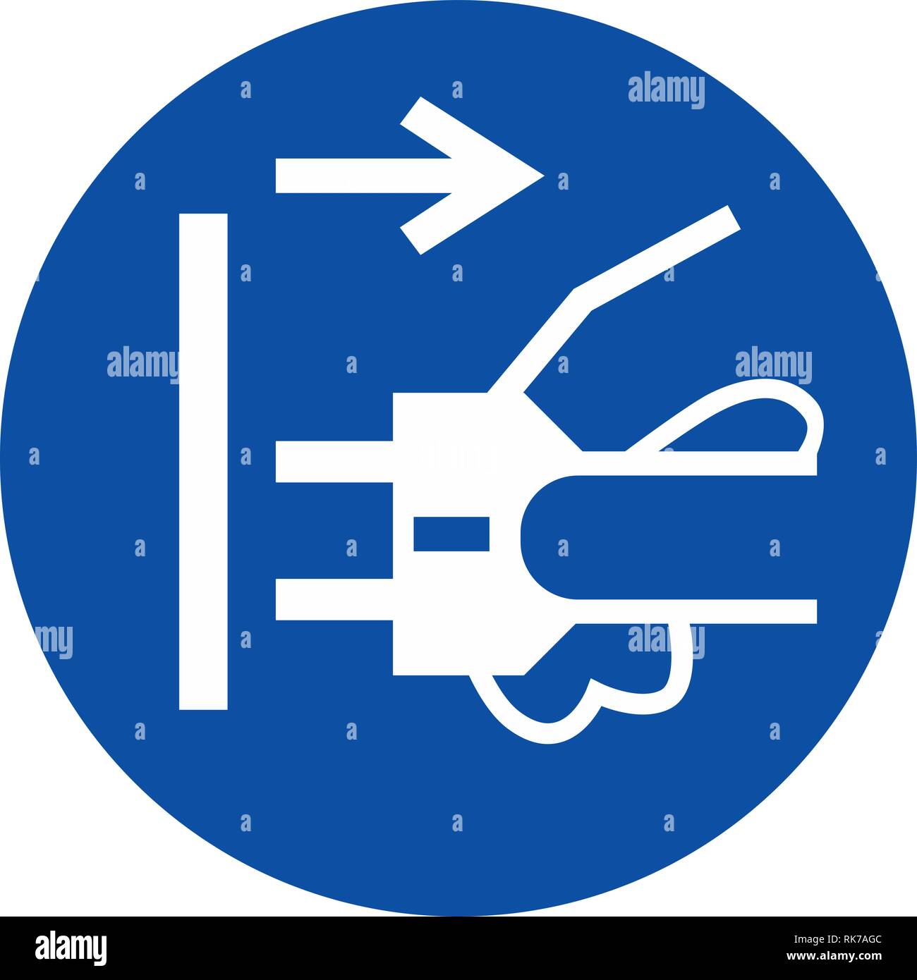 Mandatory sign - Disconnect mains plug from electrical outlet Stock ...