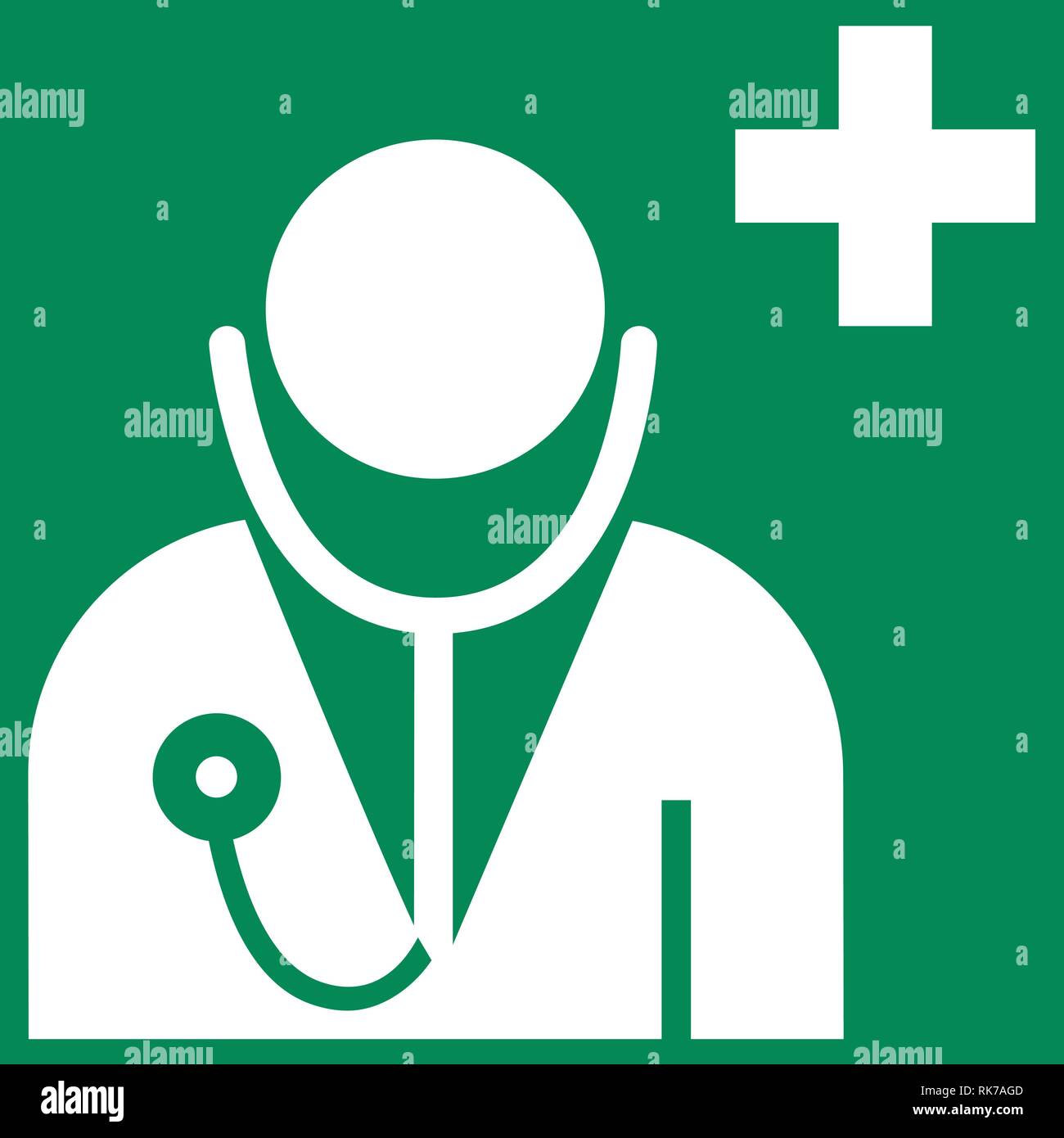 Doctor green safe condition sign vector Stock Vector Image & Art - Alamy