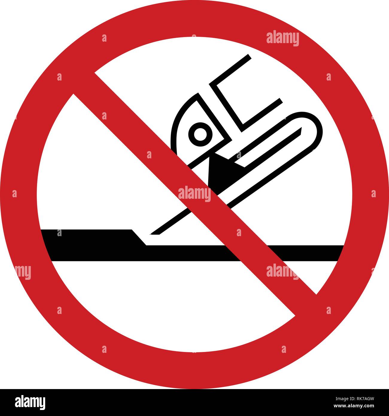 Prohibition sign - Do not use for face grinding Stock Vector Image ...