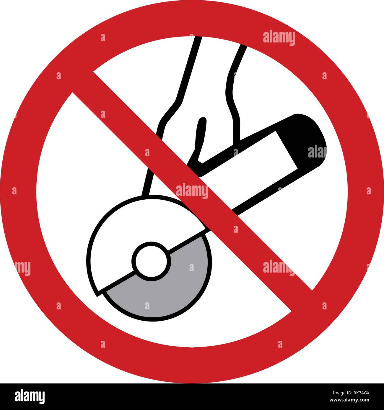 Do not use with hand-held grinding machine - prohibiton sign Stock ...