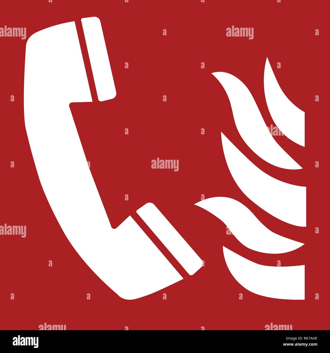 Safety sign - fire emergency telephone vector sticker Stock Vector ...