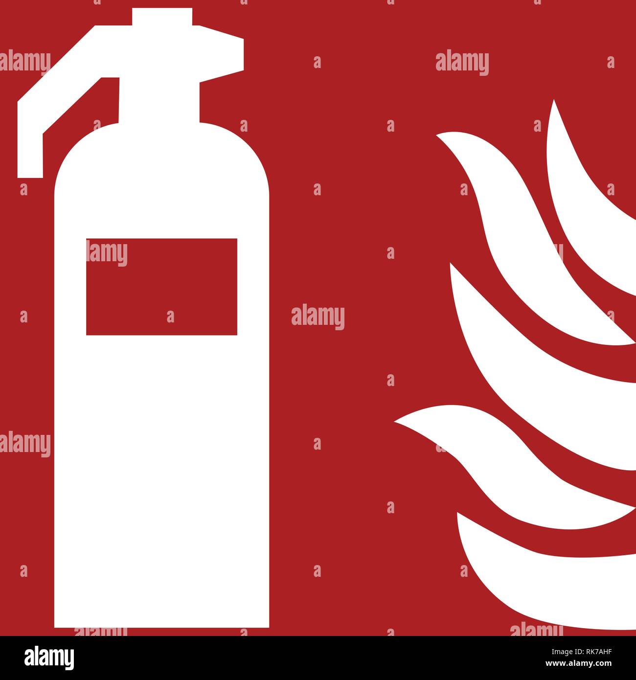 Red safety sign - fire extinguisher sign vector sticker Stock Vector ...