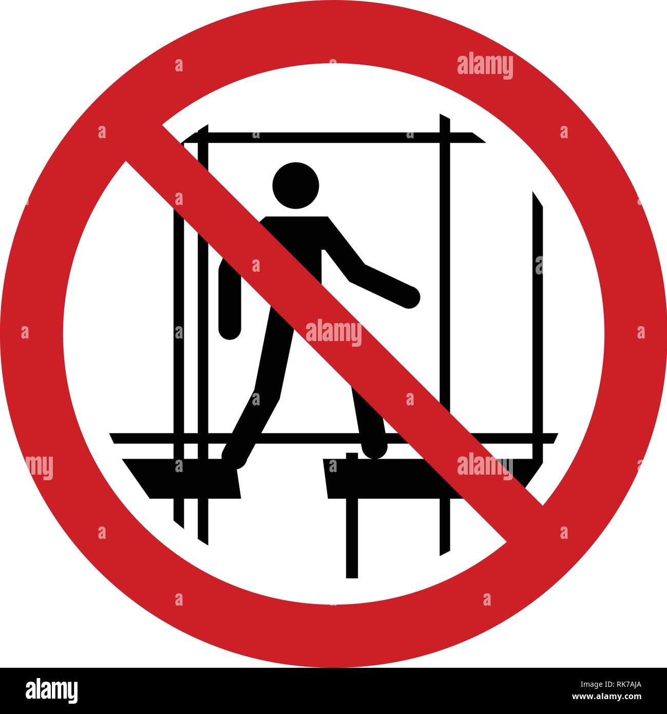 Warning sign- do not use incomplete scaffold symbol vector sticker ...