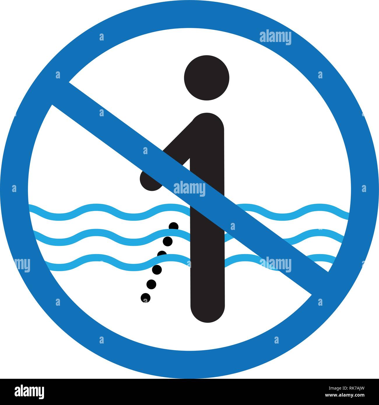 Warning, prohibition sign no peeing in pool Stock Vector Image & Art ...