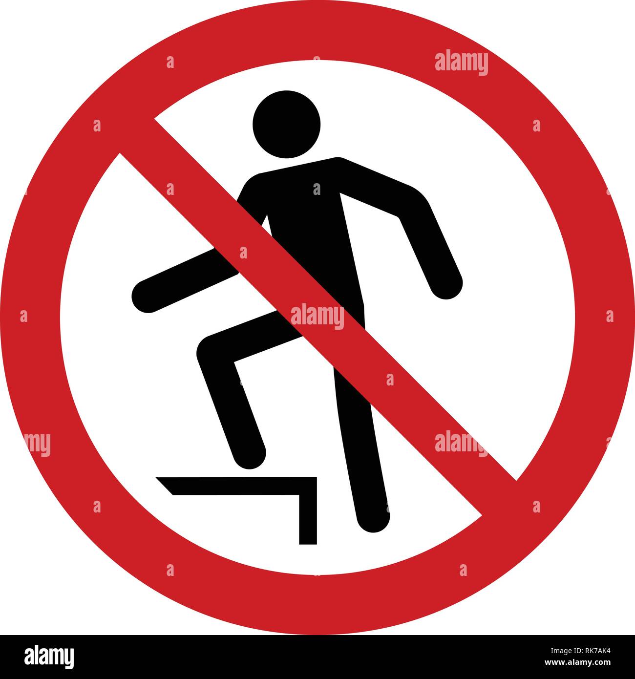 Stepping sign Stock Vector Images - Alamy