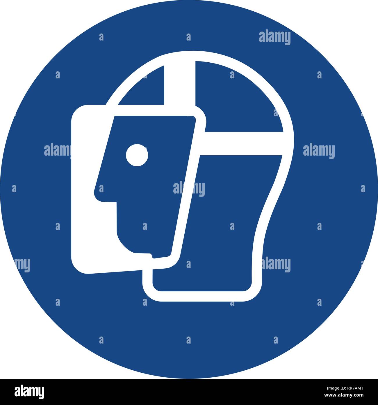 Mandatory sign vector - Wear face shield symbol, label, sticker Stock ...