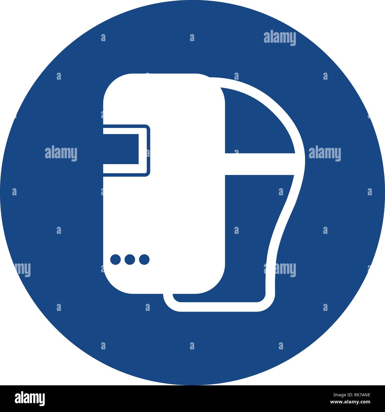 Mandatory sign vector - Wear welding mask symbol, label, sticker Stock ...