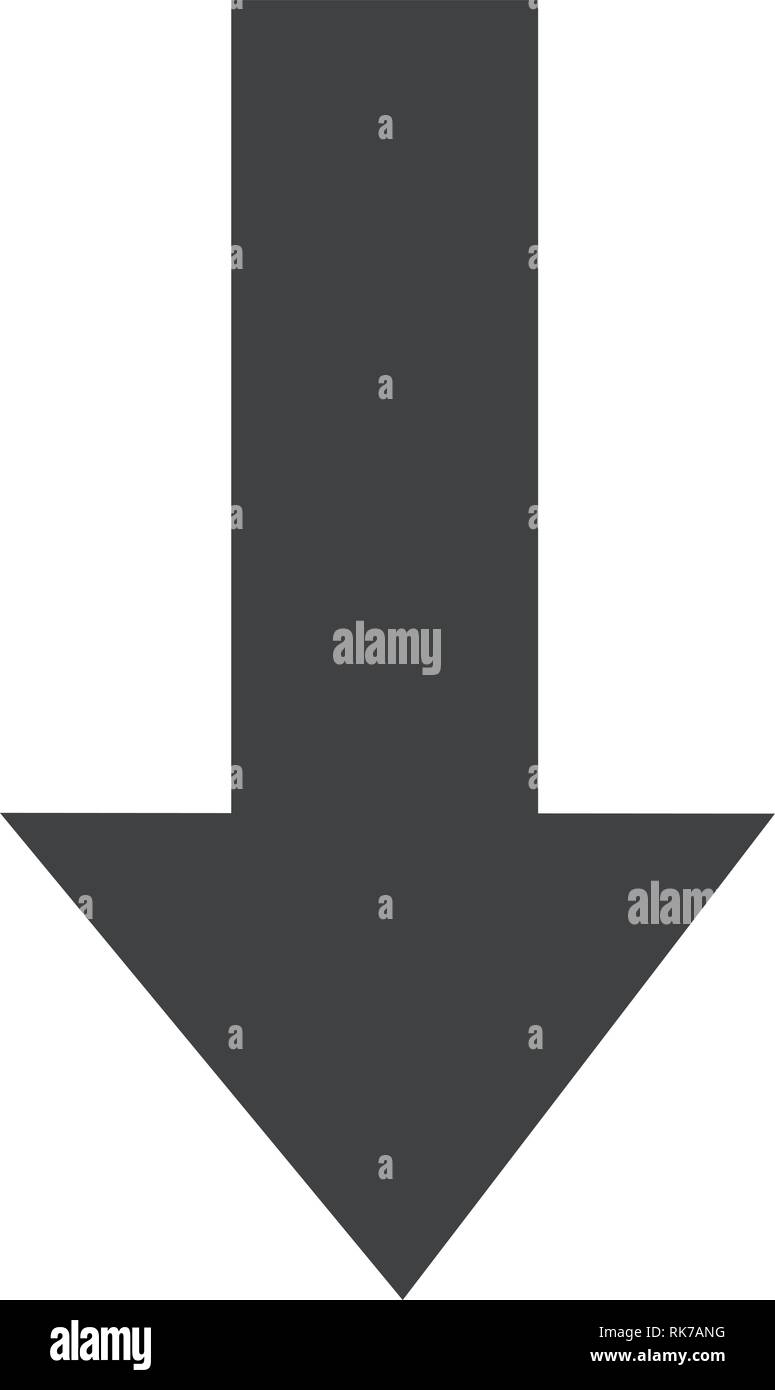 Vector icon simple arrow sign, symbol. Arrow down Stock Vector Image ...