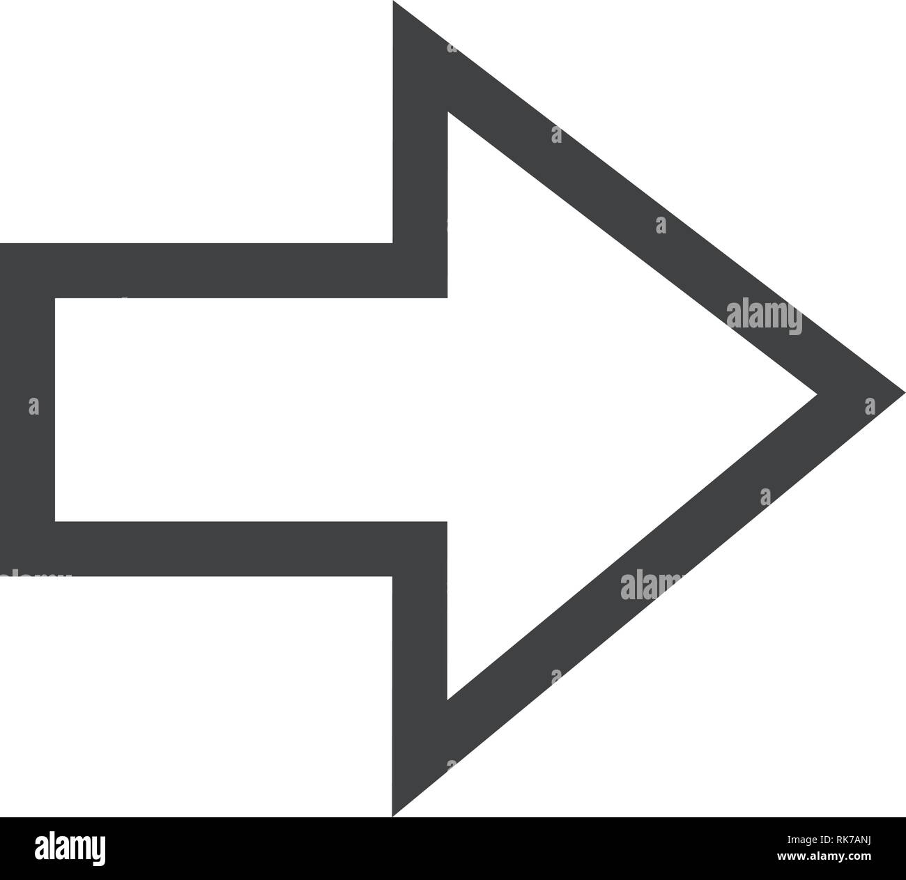 Vector icon simple arrow sign, symbol. Arrow right Stock Vector Image ...