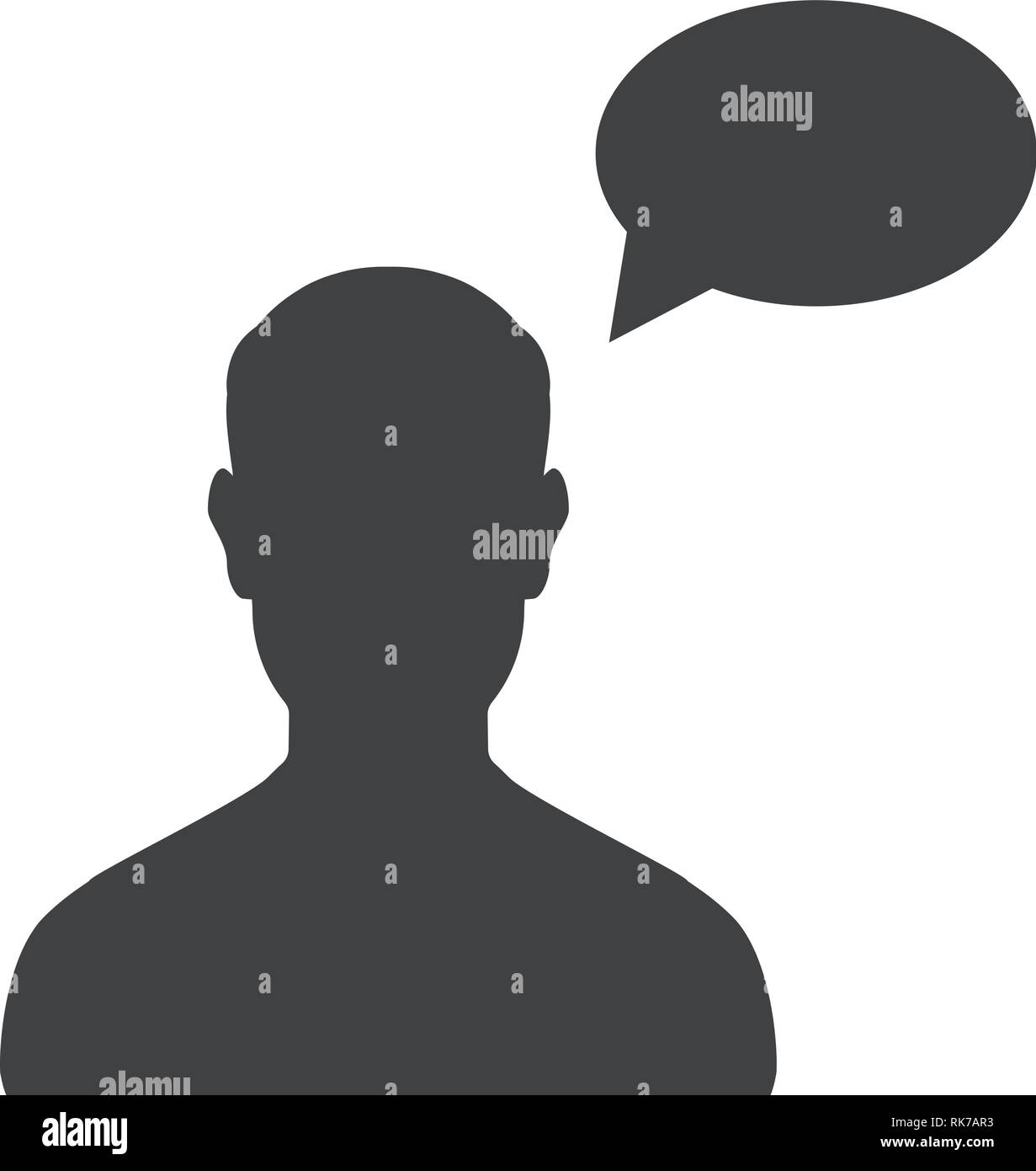 Person speach bubble vector icon. Dialogue, talk sign, symbol Stock ...