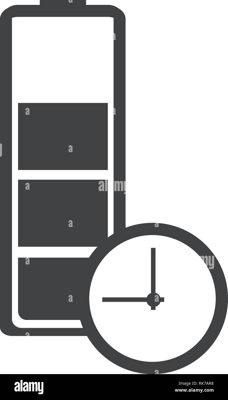 Simple flat battery charge time vector icon Stock Vector Image & Art ...