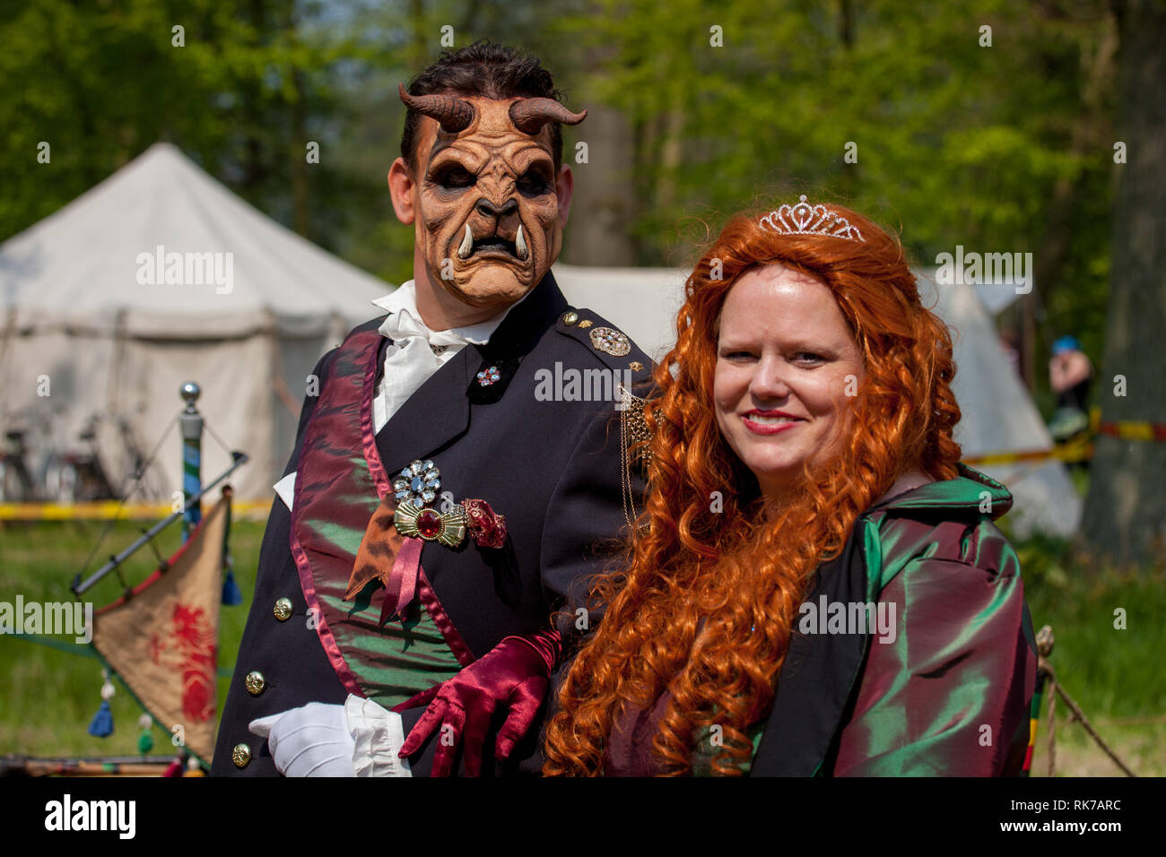 Beauty and the beast - People dressed in special outfits (enactors) at ...
