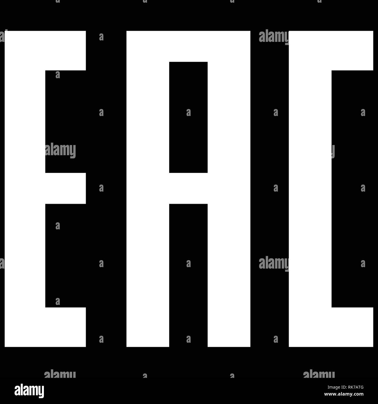 Riga, Latvia - 03 Jul 2018 Eurasian Conformity, EAC is a certification ... Riga, Latvia - 03 Jul 2018 Eurasian Conformity, EAC is a certification ...