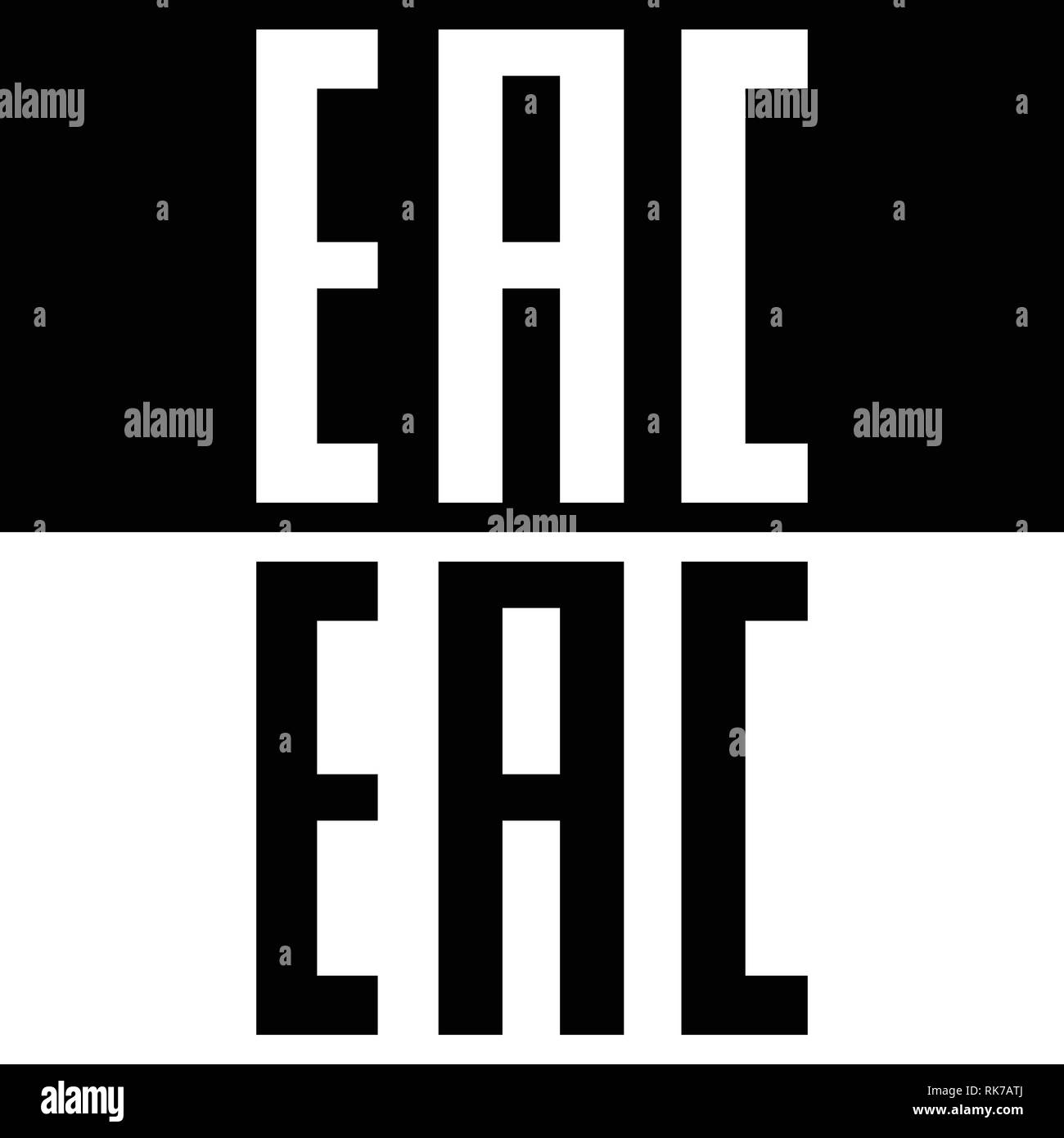 Riga, Latvia - 03 Jul 2018 Eurasian Conformity, EAC is a certification ... Riga, Latvia - 03 Jul 2018 Eurasian Conformity, EAC is a certification ...