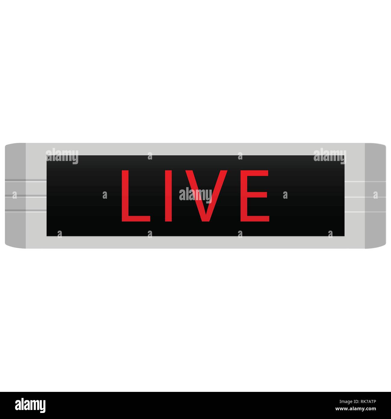 "Live" warning board message is lit on Stock Vector Image & Art - Alamy