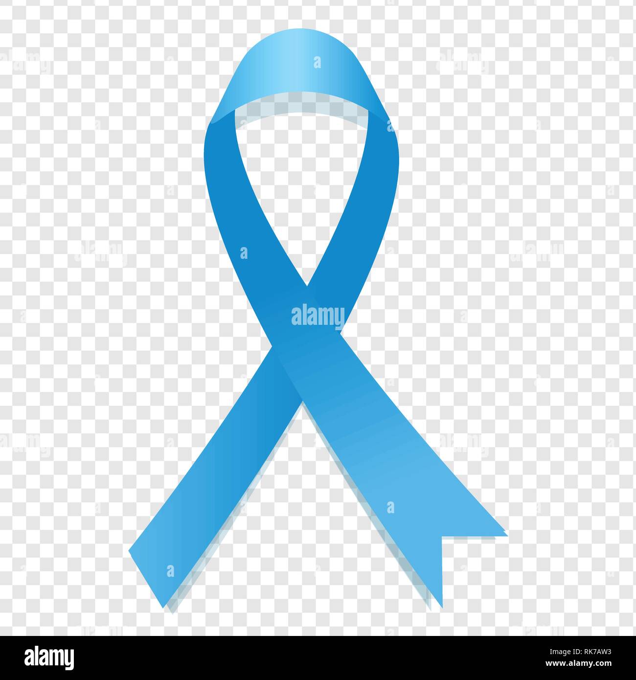 Blue awareness ribbon on white background. Disease symbol Stock Vector ...