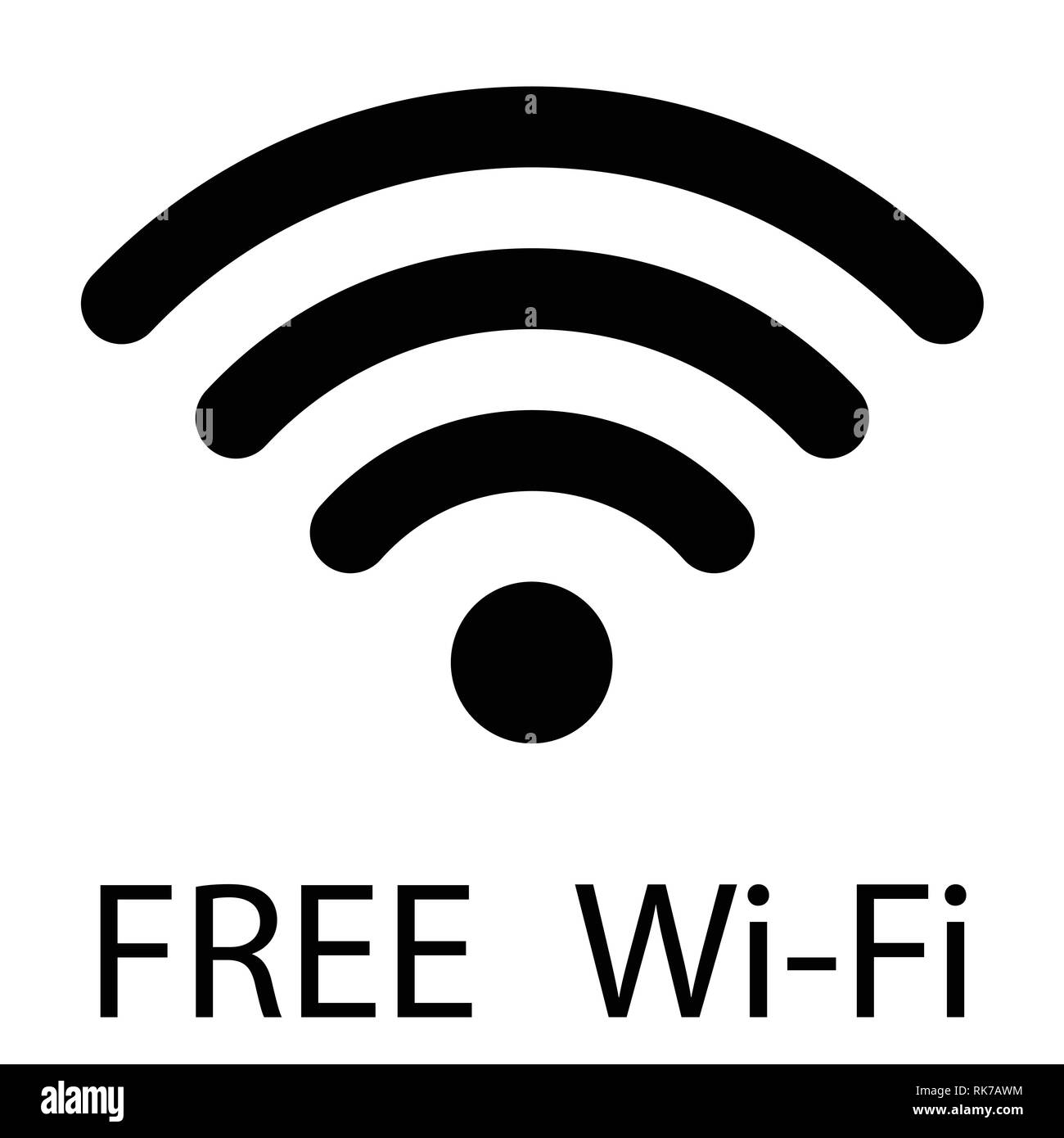 Free wifi sign. Vector. Free Wi-Fi zone Stock Vector Image & Art - Alamy