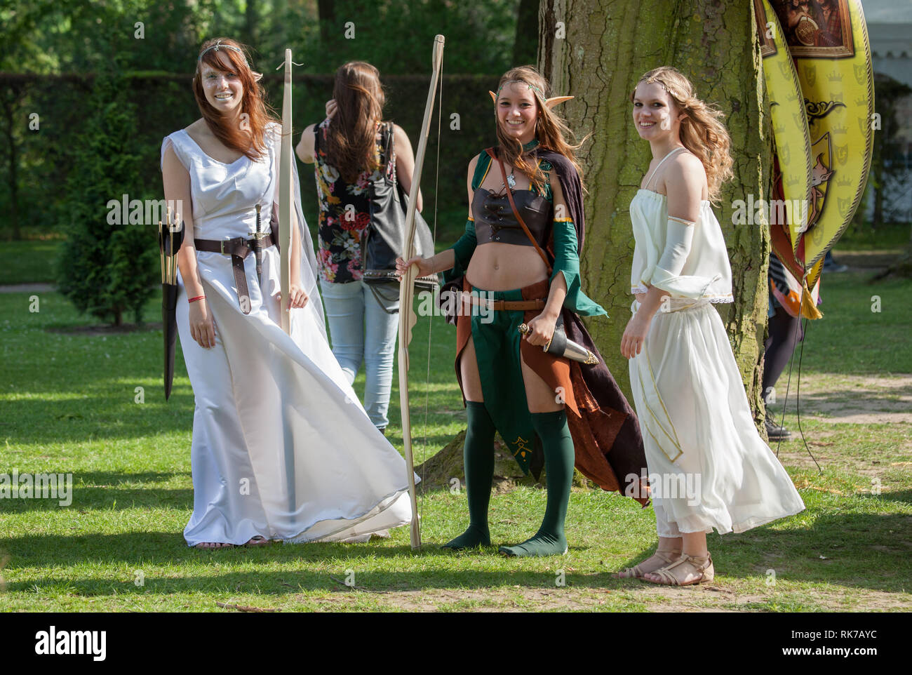 Elf Girls - People dressed in special outfits (enactors) at the Elfia ...