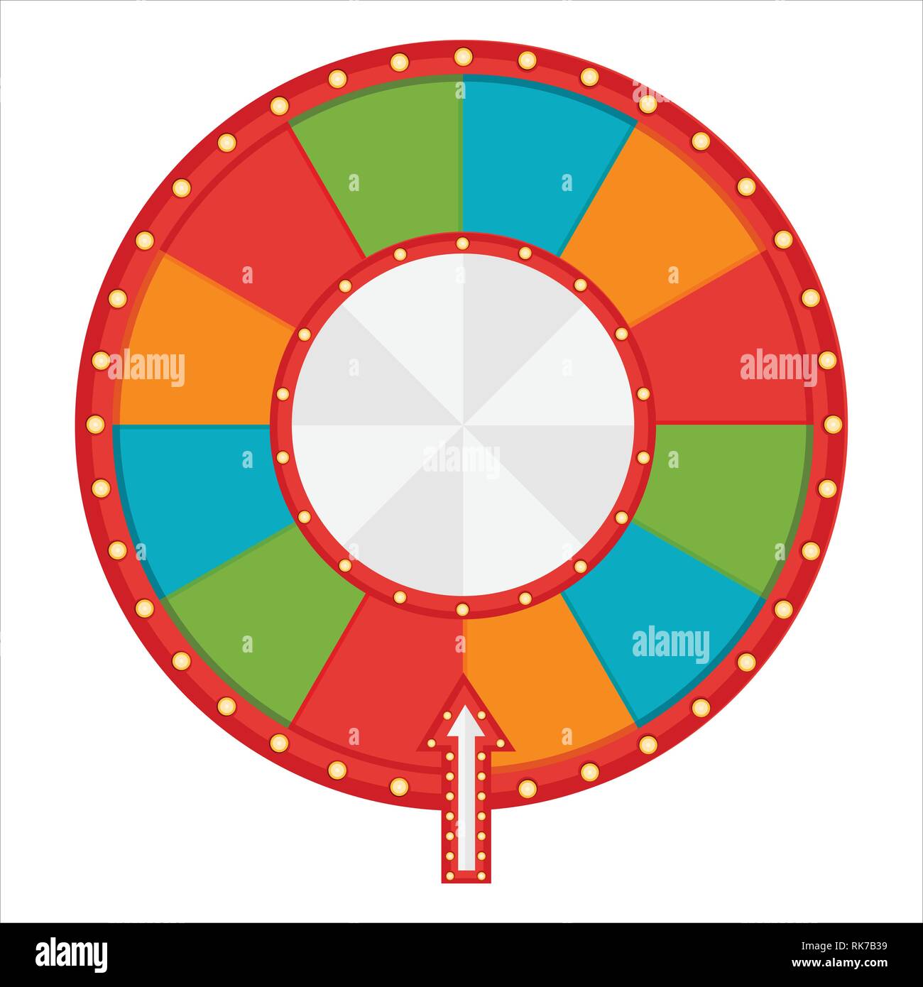 Vector illustration wheel of fortune. Lucky spin icon Stock Vector ...