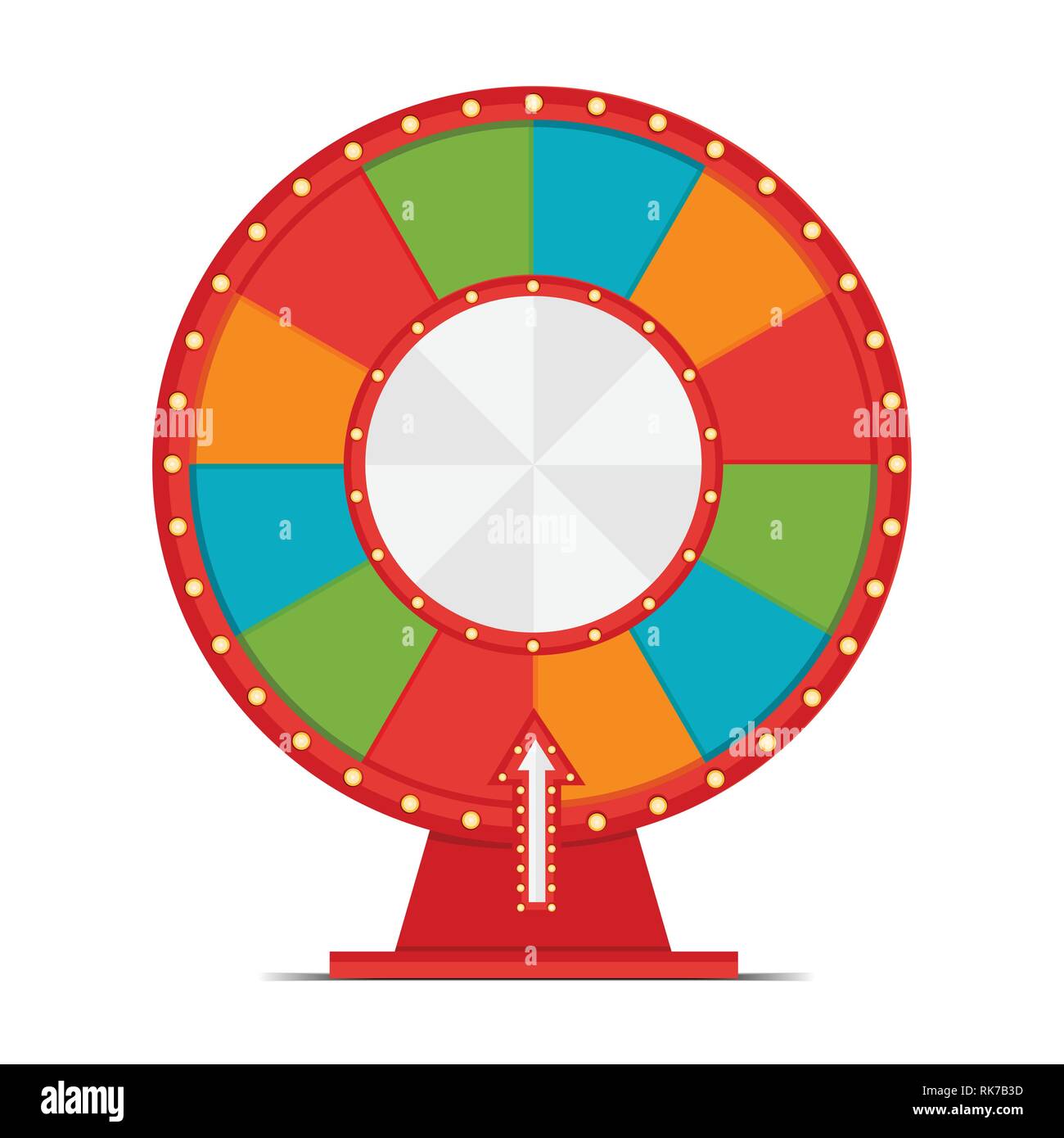 Vector illustration wheel of fortune. Lucky spin icon Stock Vector ...
