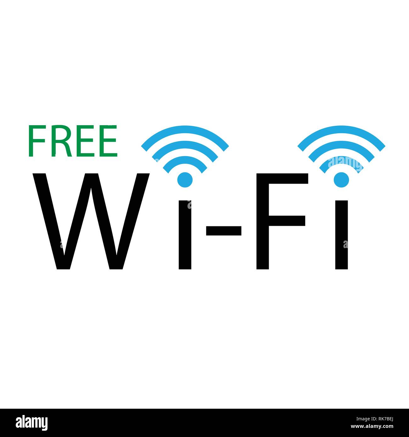 Free wifi sign. Vector. Free Wi-Fi zone Stock Vector Image & Art - Alamy