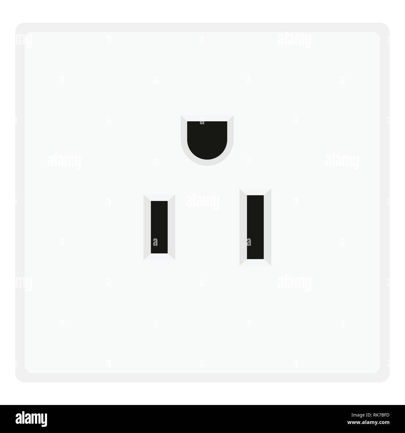 US power socket. Eletrical Outlet Symbol. Vector illustration Stock ...