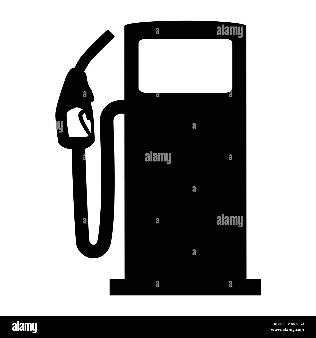 Vector silhouette gas station sign, icon pictogram isolated on white ...