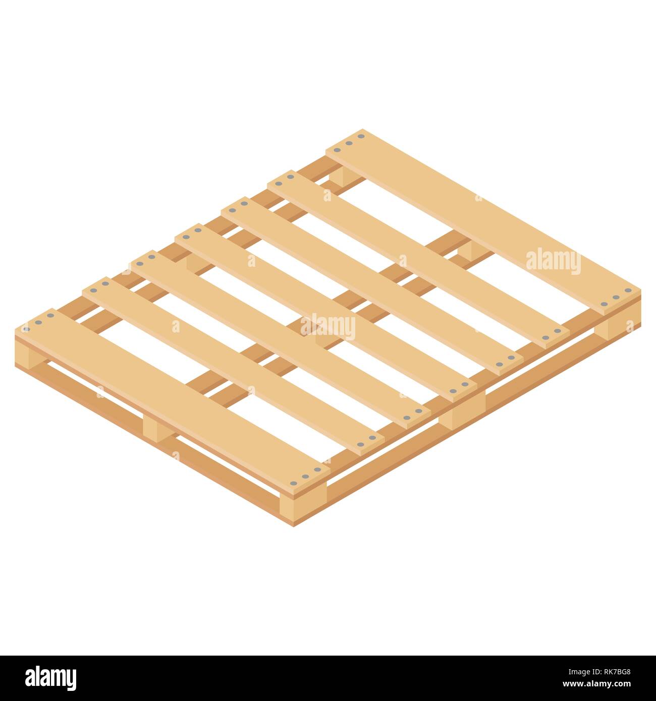 Wooden pallet isometric 3d vector illustration. Wooden stock icon Stock ...