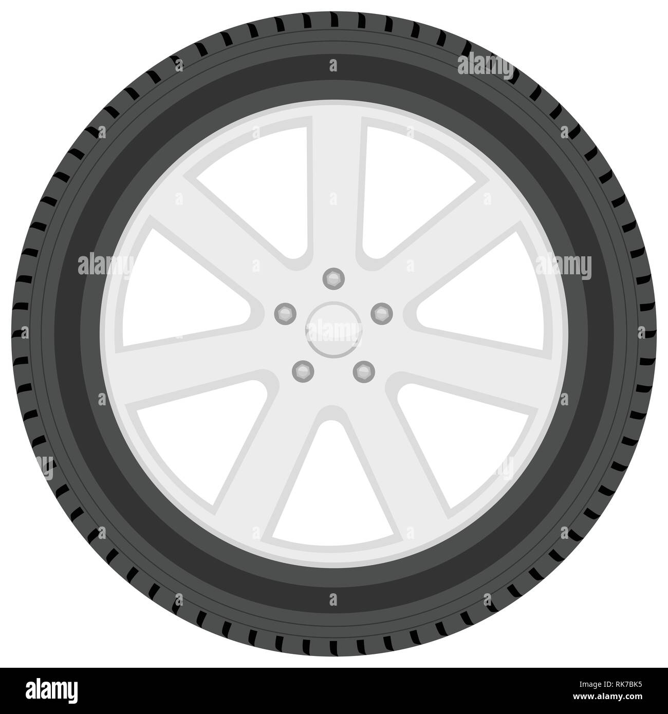 Car wheel. Illustration on white background for design Stock Vector ...