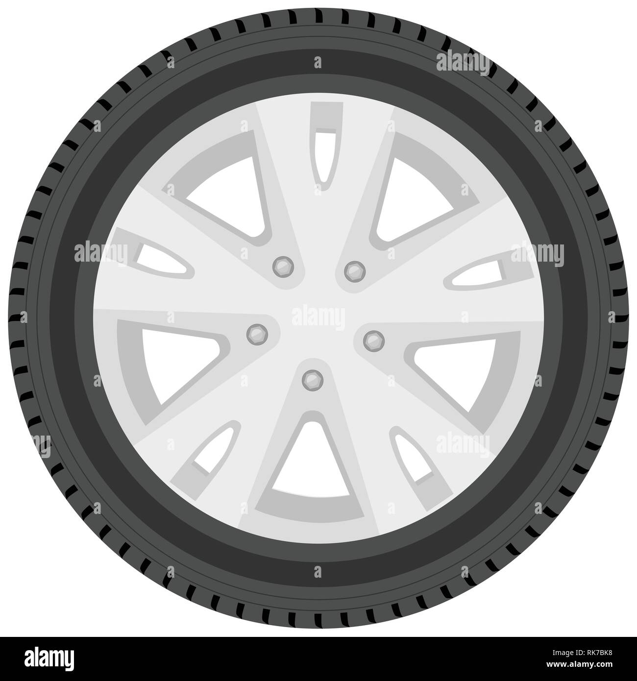 Car wheel. Illustration on white background for design Stock Vector ...