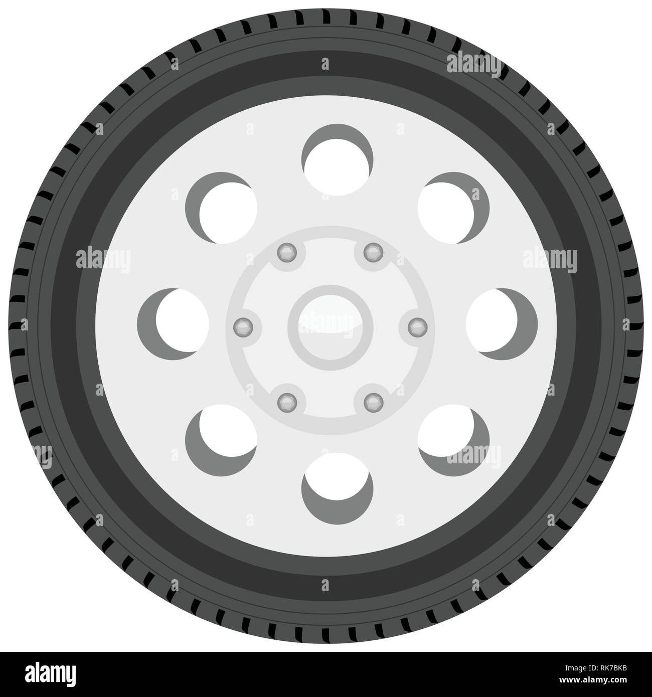 Car wheel. Illustration on white background for design Stock Vector ...