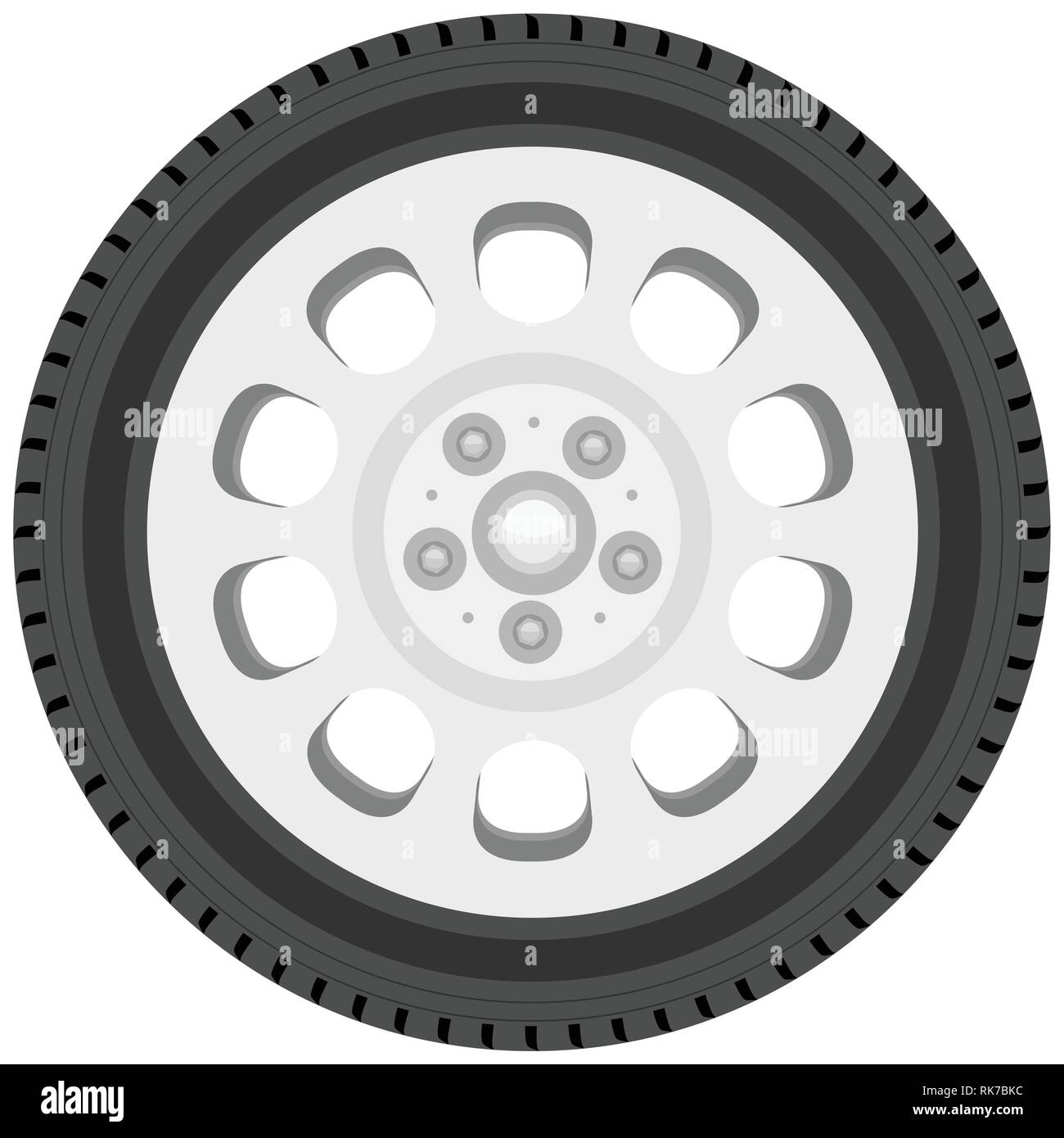 Car wheel. Illustration on white background for design Stock Vector ...