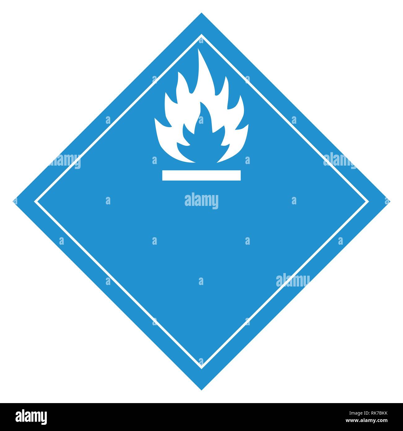 Vector illustration pictogram flammable water sign. Flammable when wet ...