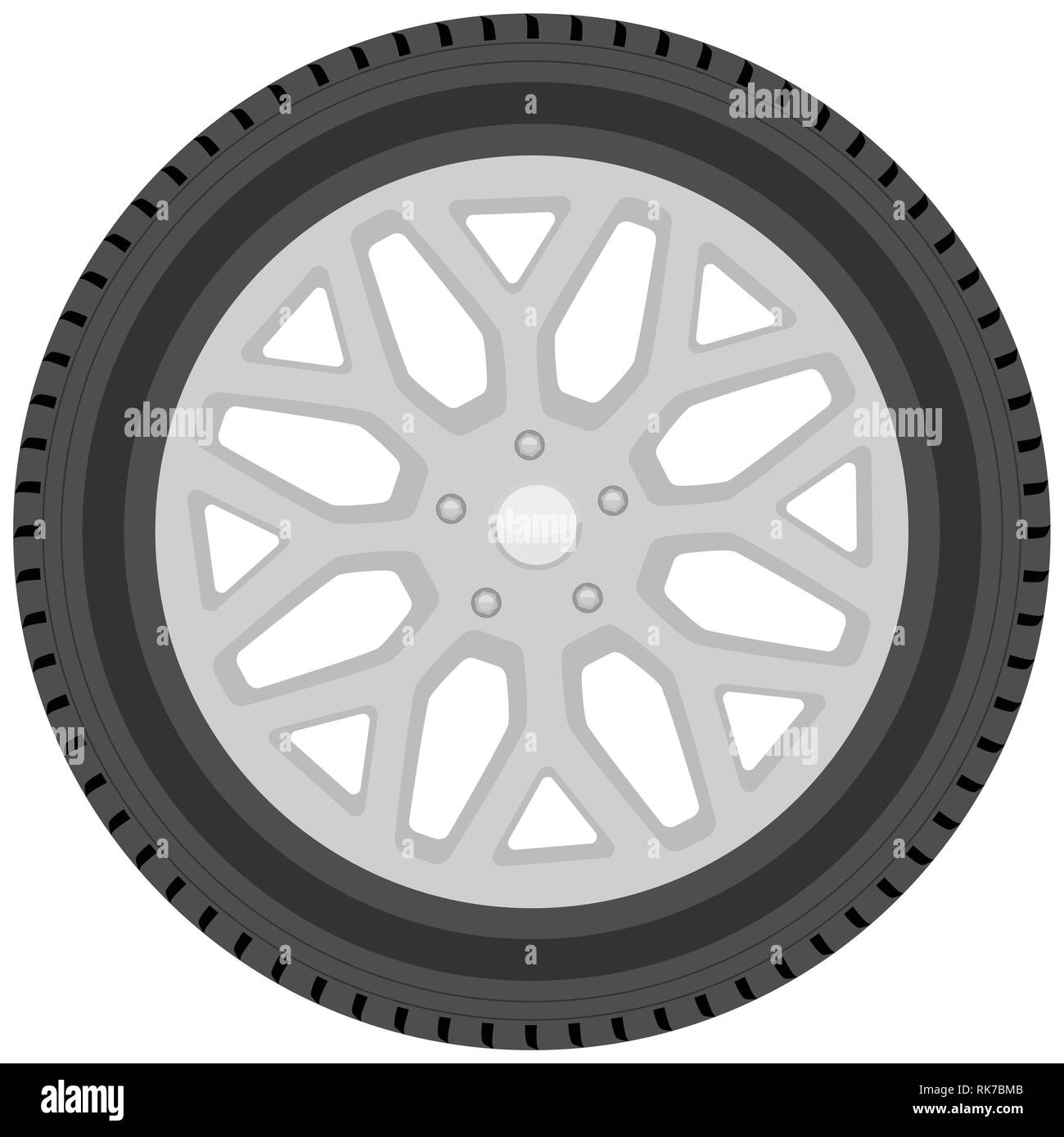 Car wheel. Illustration on white background for design Stock Vector ...