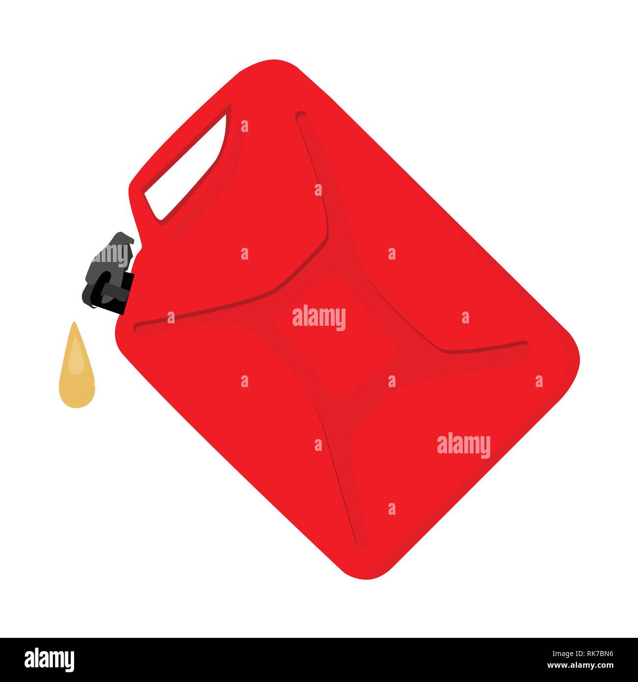 Vector illustration canister of gasoline isolated on white background ...