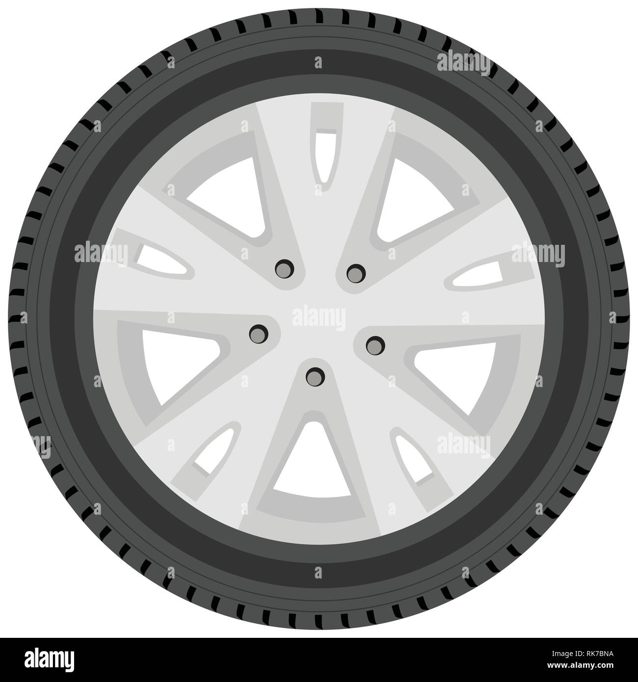 Car wheel. Illustration on white background for design Stock Vector ...