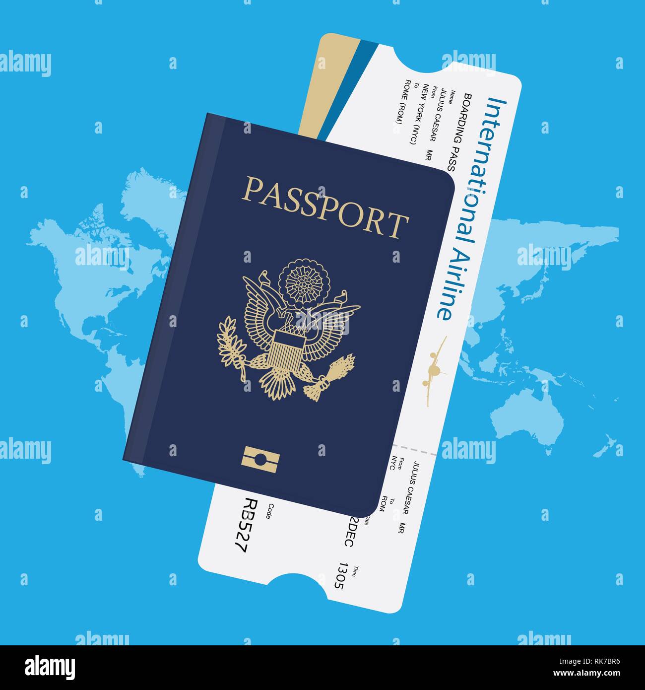 Passport uk stamps Stock Vector Images - Alamy