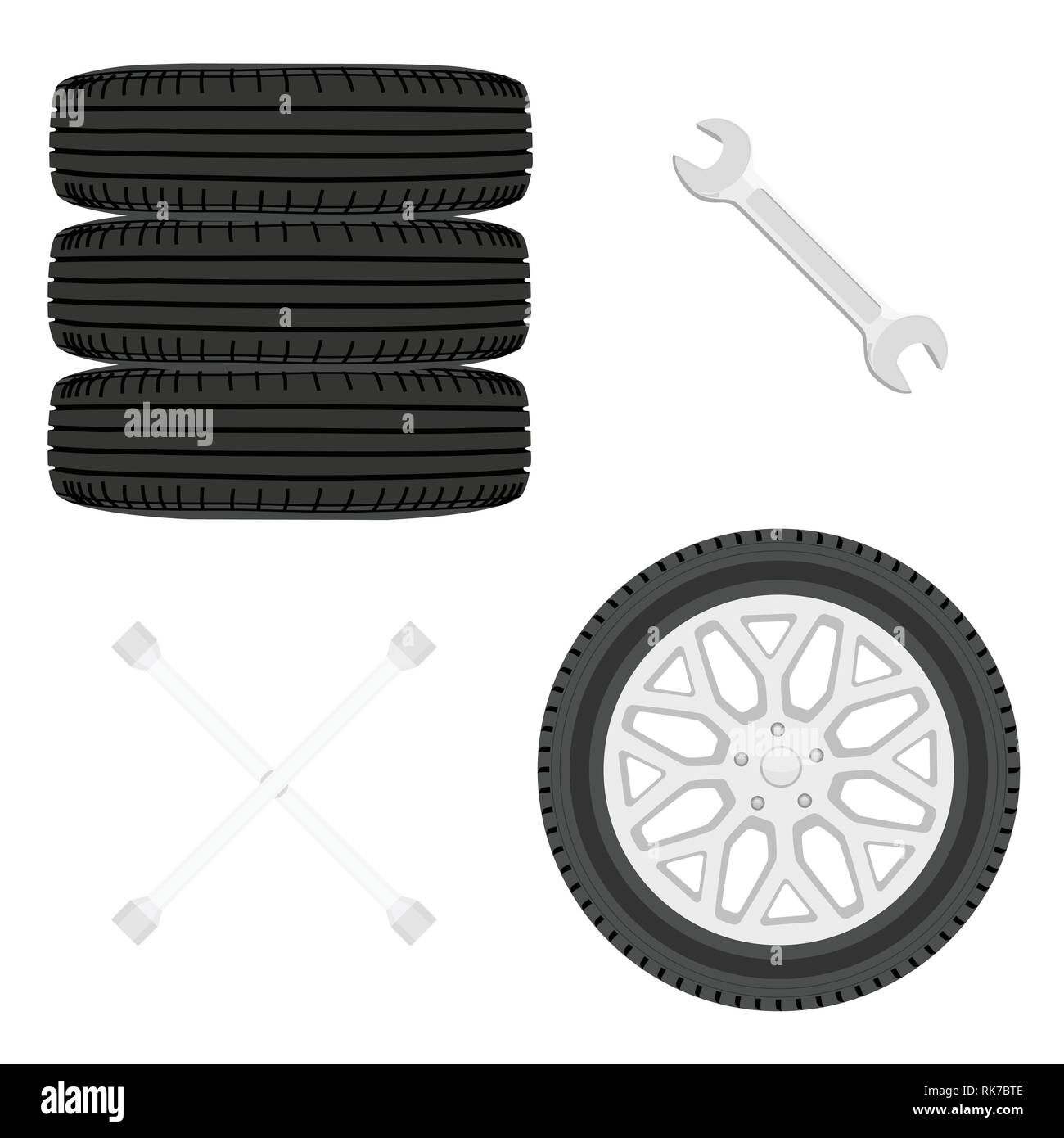 Traction wheels Stock Vector Images - Alamy