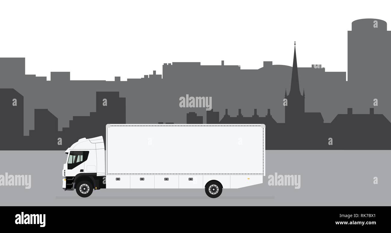 Truck driving on high Stock Vector Images - Alamy