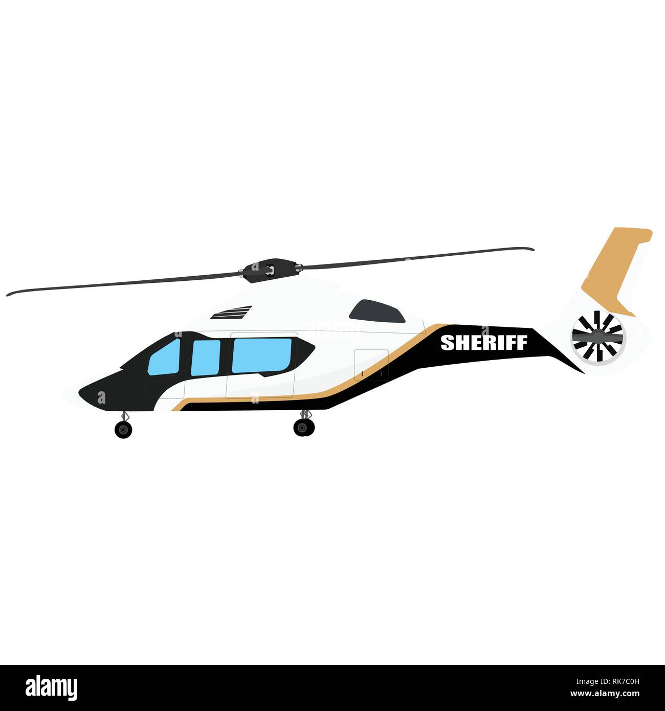 Police Helicopter Drawing