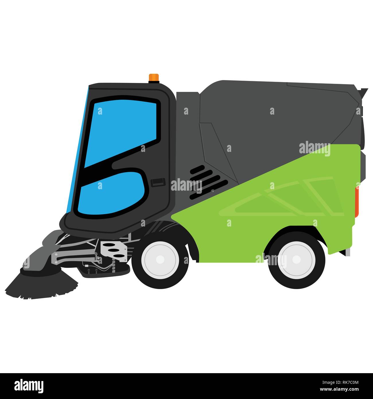 Road sweeper machine Cut Out Stock Images & Pictures - Alamy