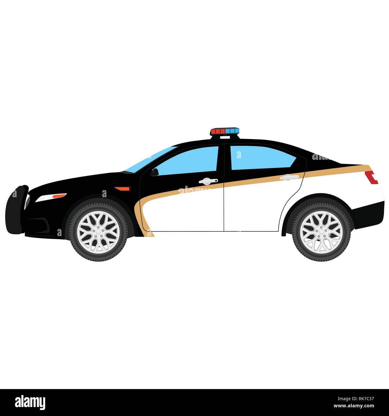 Police car driving fast Stock Vector Images - Alamy