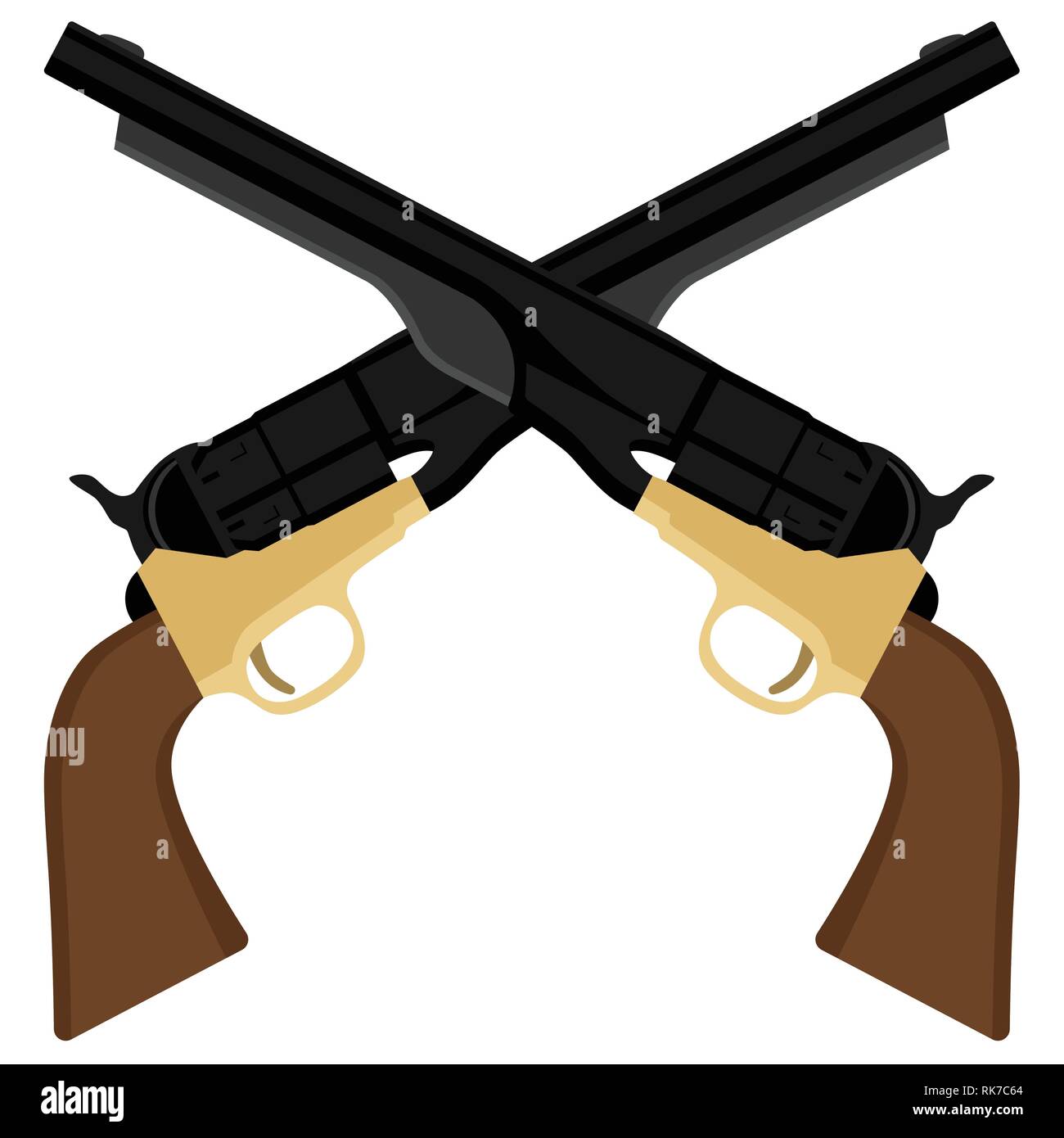 Crossed Pistol Drawings