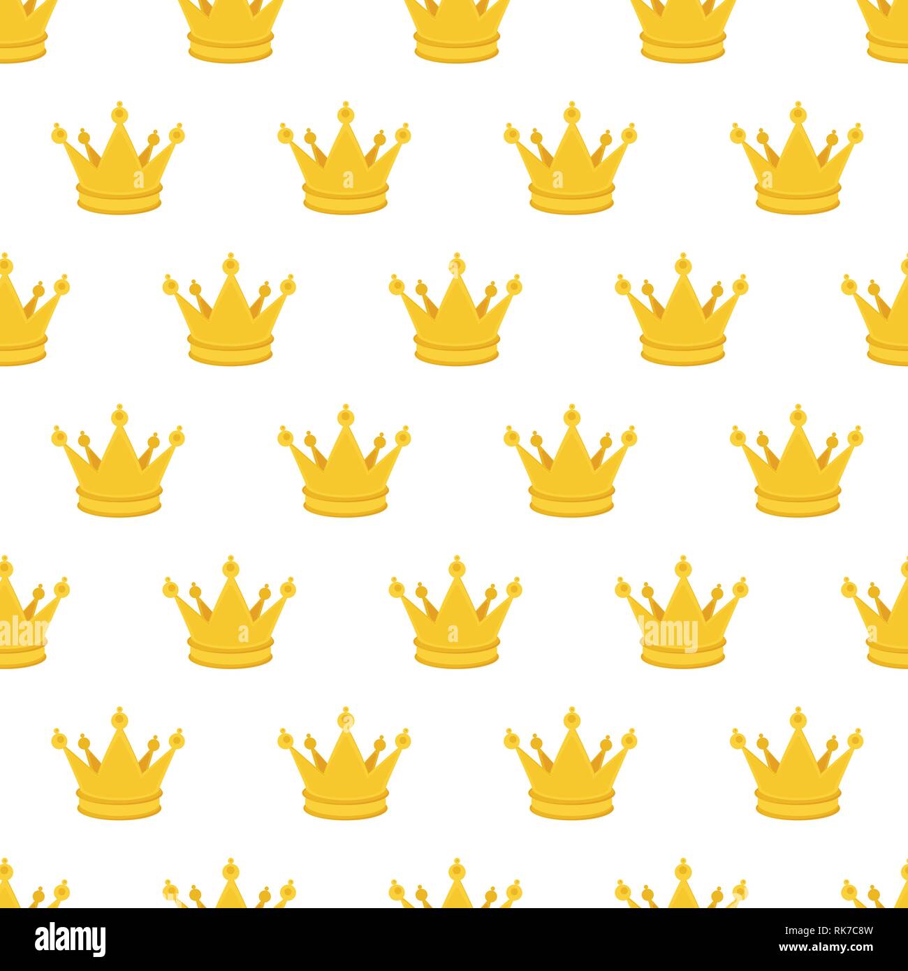 Seamless gold white crown pattern background Stock Vector Image & Art ...