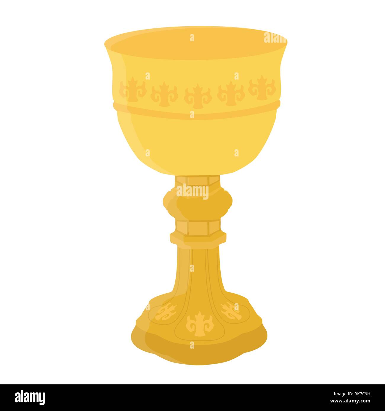 Ancient golden chalice vector illustration. Church chalice Stock Vector ...