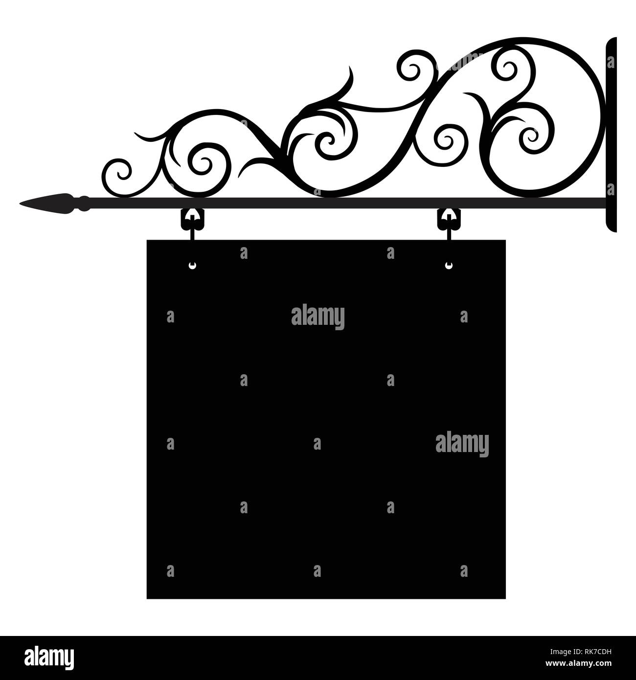 Vector illustration blank hotel vintage, old sign. Signage shop sign ...